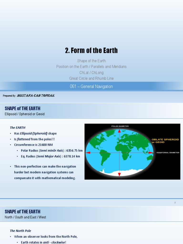 2 - Form of The Earth | PDF | Latitude | Longitude