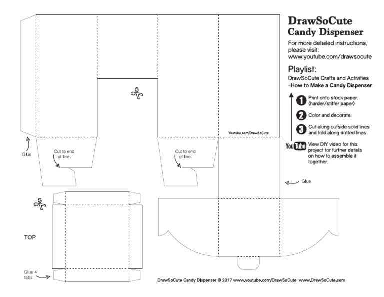 Diy Candy Dispenser Template-1 PDF | PDF