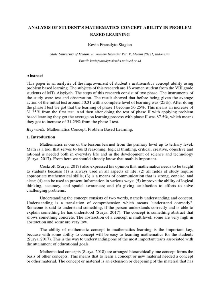 Artikel Kevin Matheco | PDF | Concept | Educational Psychology