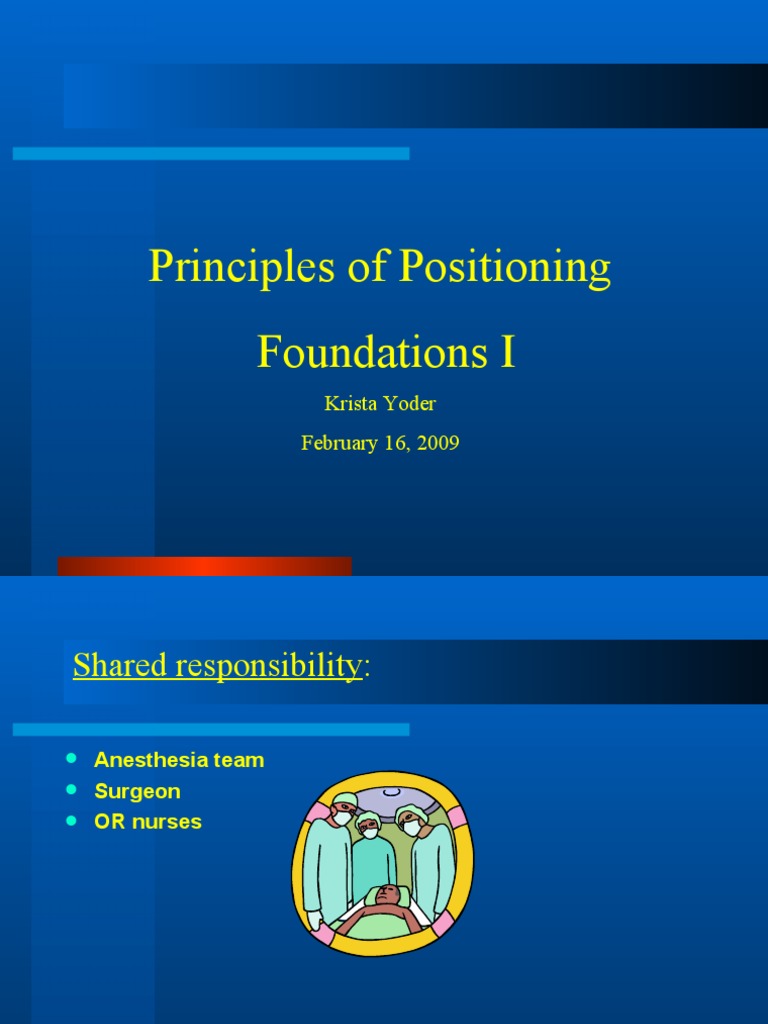 Principles of Positioning Foundations I: Krista Yoder February 16, 2009 ...