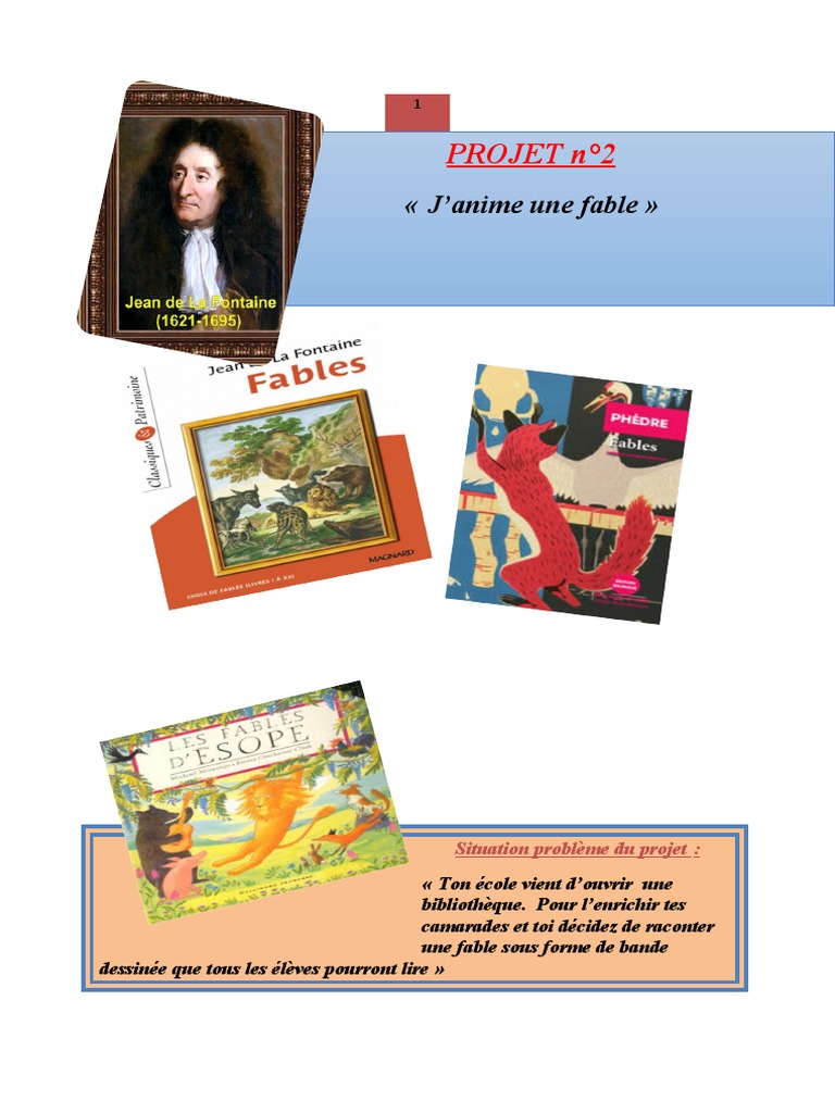 Animer une fable en bande dessinée | PDF | Fable | Verbe