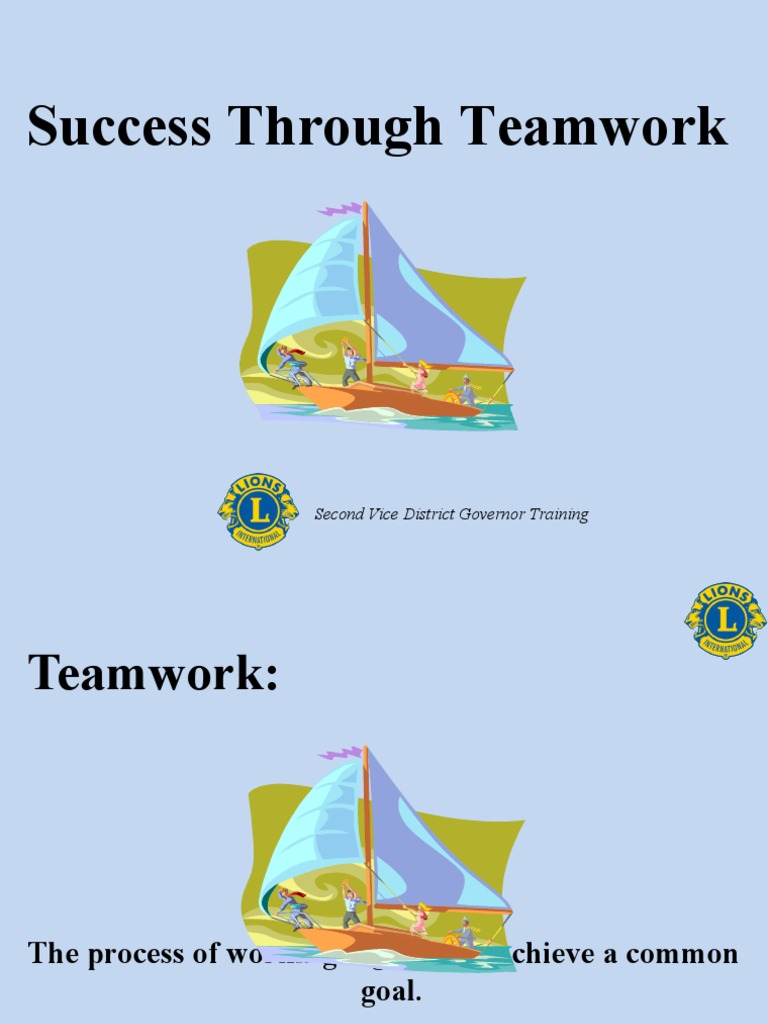 Success Through Teamwork: Second Vice District Governor Training | PDF