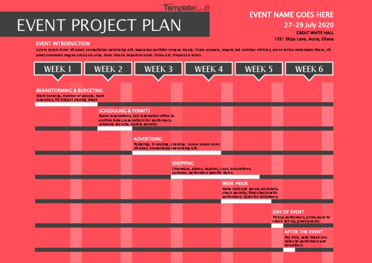 Event Project Plan Template | PDF