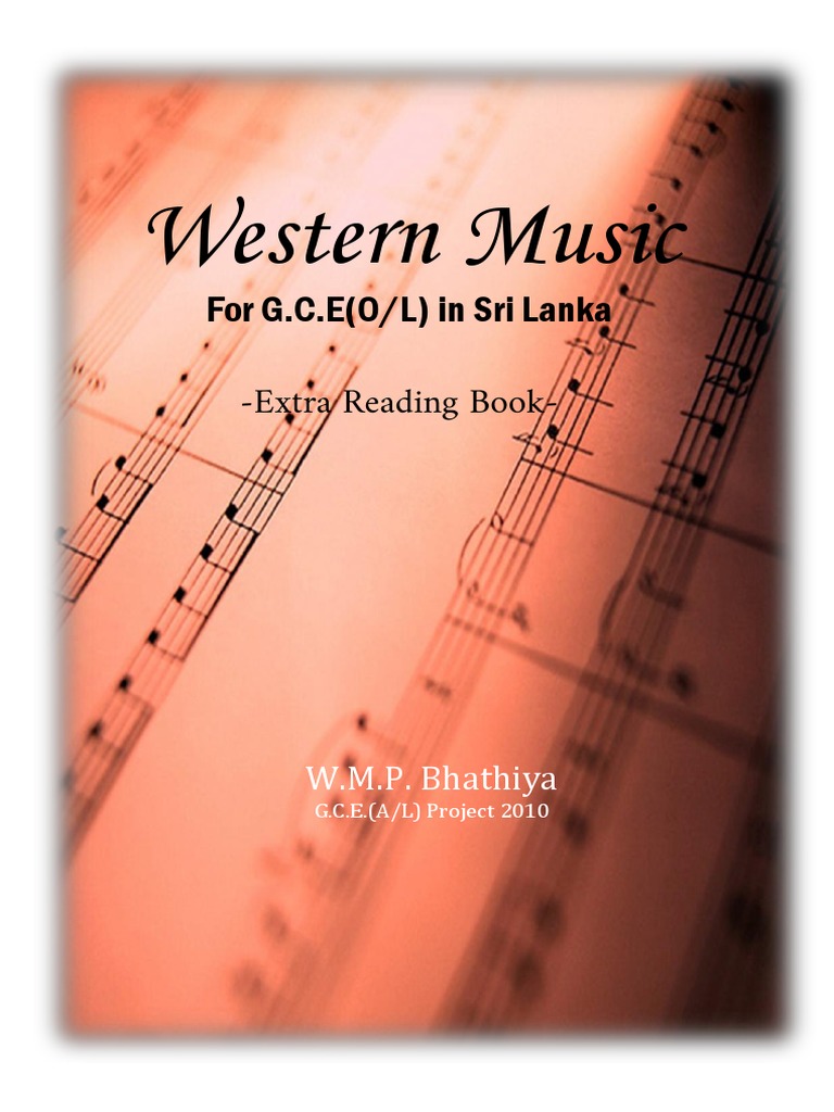 Western Music Extra Reading Book For OLevel Students in Sri Lanka | PDF ...