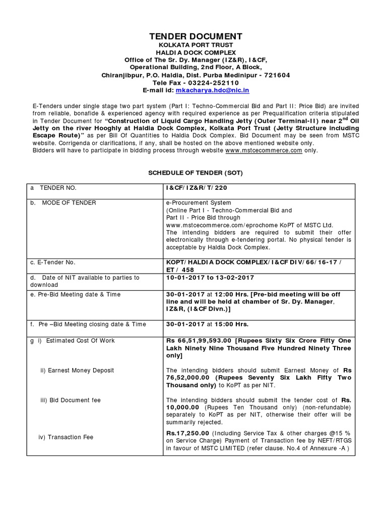 KPT Tender | PDF | Joint Venture | Business