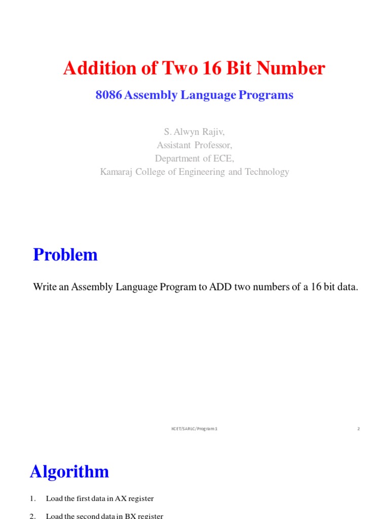 program-1-addition-of-two-16-bit-numbers-8086-pdf-assembly-language