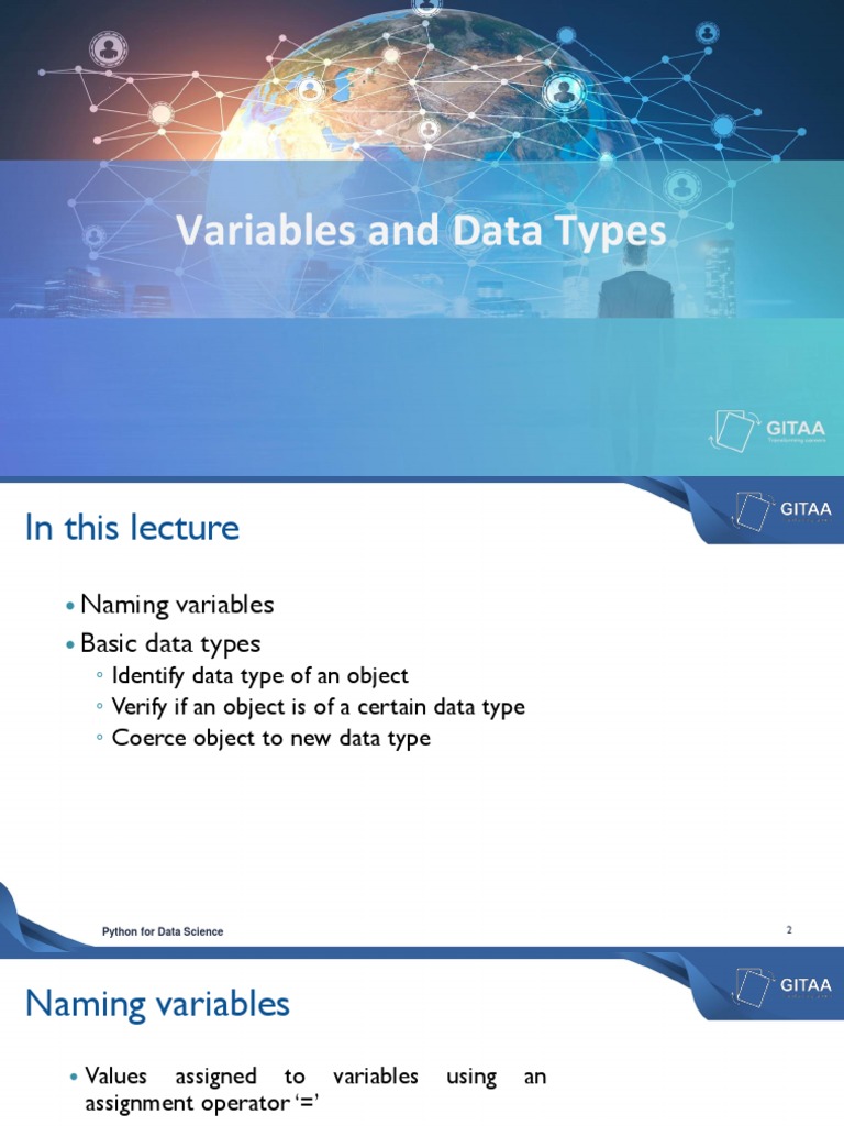 Variables And Data Types Pdf Data Type Variable Computer Science