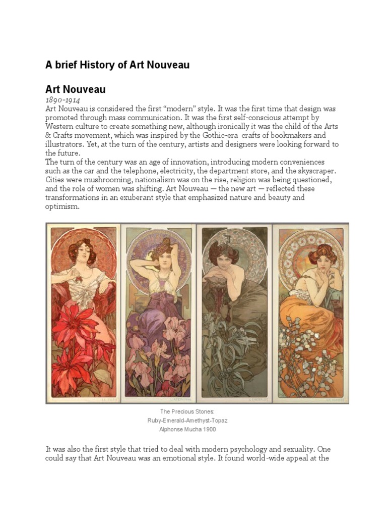 A Brief History of Art Nouveau | PDF | Ukiyo E | Art Media