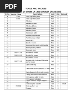 CHECKLIST ALAT BOR Mesin | PDF | Tools | Industrial Processes