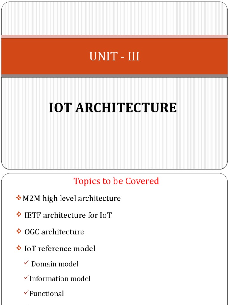 Unit III Iot | PDF | Conceptual Model | Osi Model