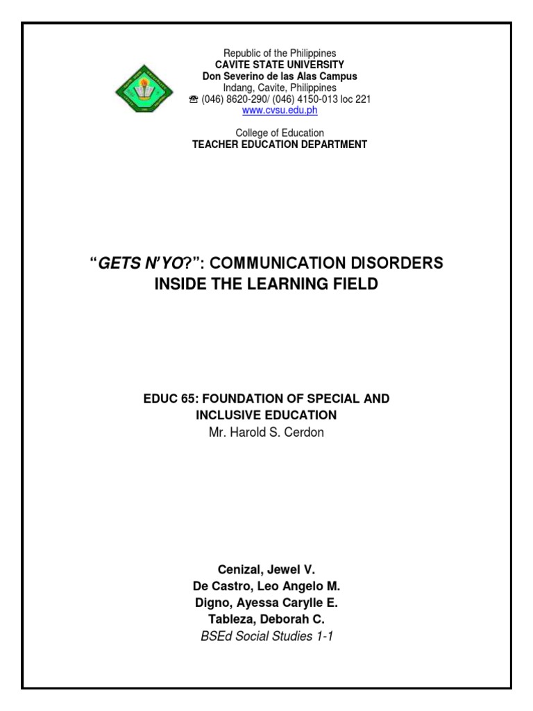 Communication Disorders in Education | PDF | Stuttering | Speech