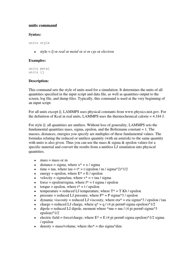 Commands | PDF | Crystal Structure | Particle