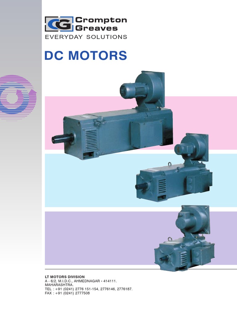 Crompton DC Motors | PDF | Electric Motor | Physical Quantities