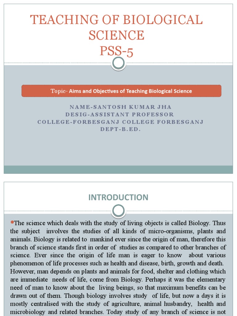 Teaching of Biological Science10 | PDF | Science Education | Science