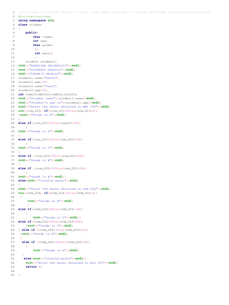 Using Namespace Class: #Include | PDF