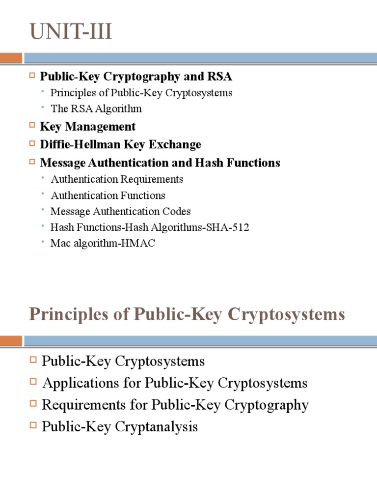 Principles of Public Cryptosystems | PDF | Cryptography | Public Key ...