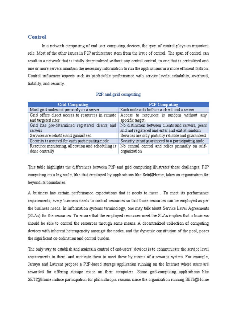P2P and Grid Computing | PDF | Peer To Peer | Grid Computing