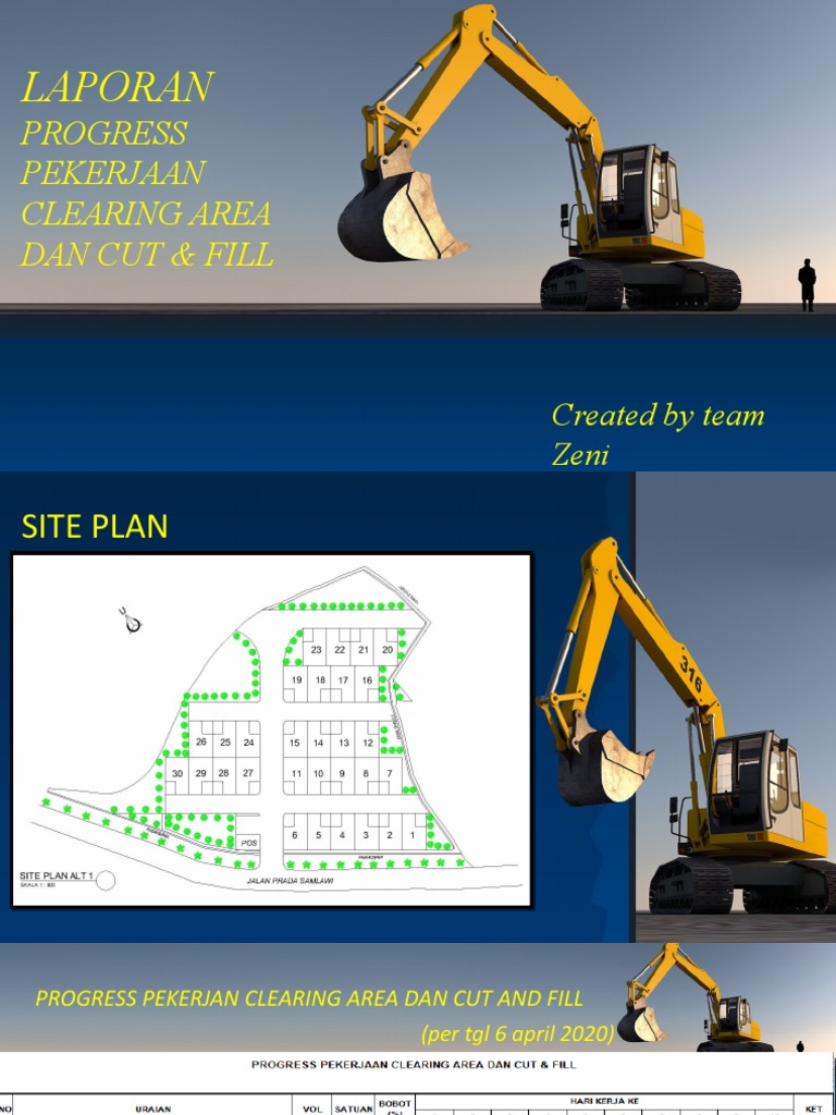 Progress Pekerjaan Cut Fill | PDF