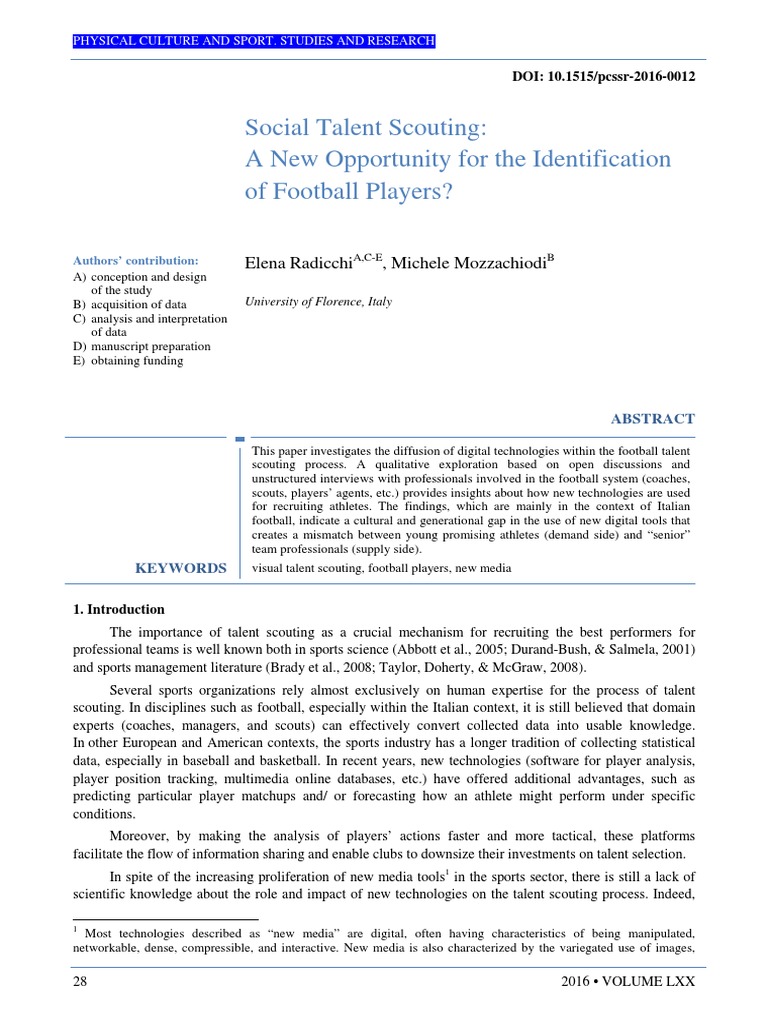 (18994849 - Physical Culture and Sport. Studies and Research) Social ...