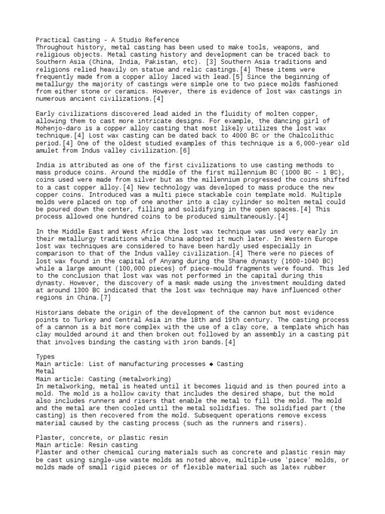 Practical Casting - A Studio Reference | PDF | Casting | Procedural Knowledge