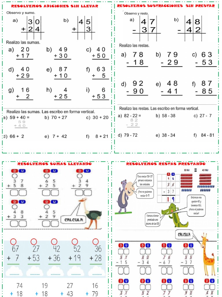 Operaciones Básicas de Matemáticas | PDF