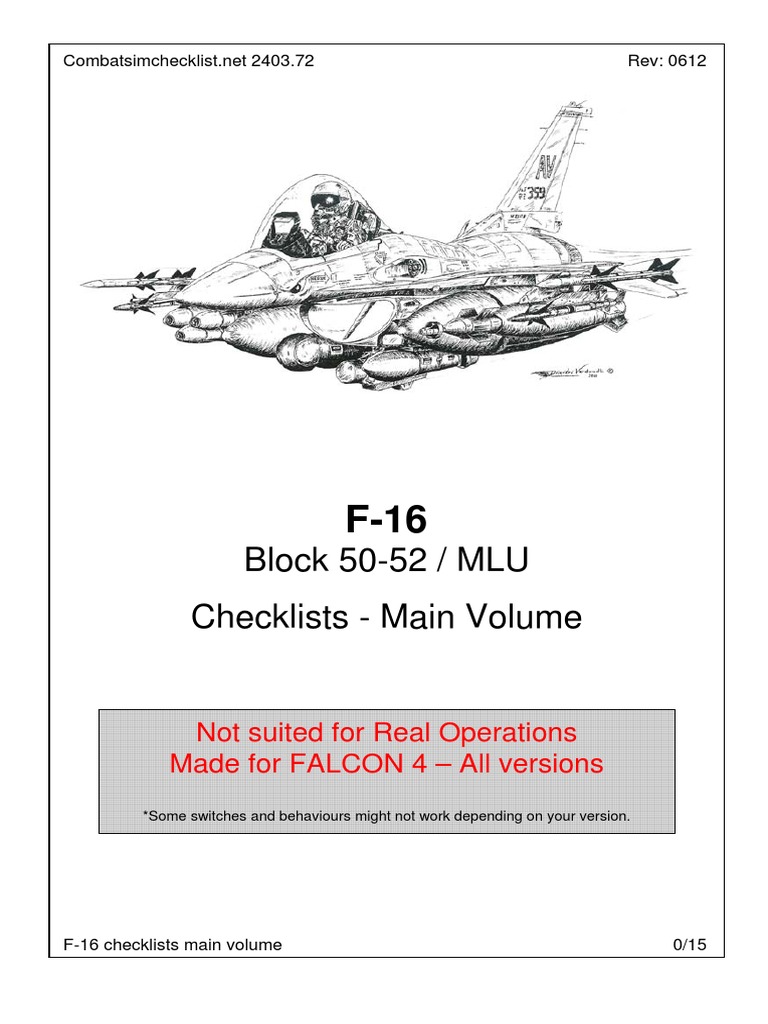 f4 Main-Checklist | PDF | Inertial Navigation System | Aerial Refueling