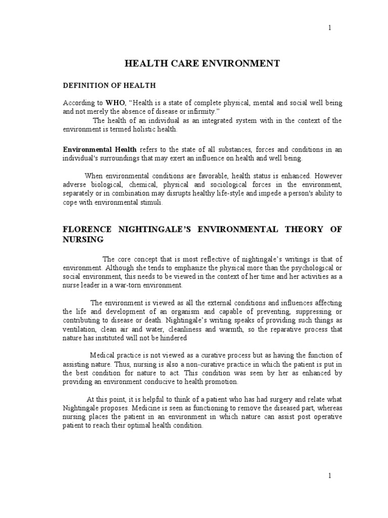 Understanding Healthcare Environments | PDF | Policy | Nursing