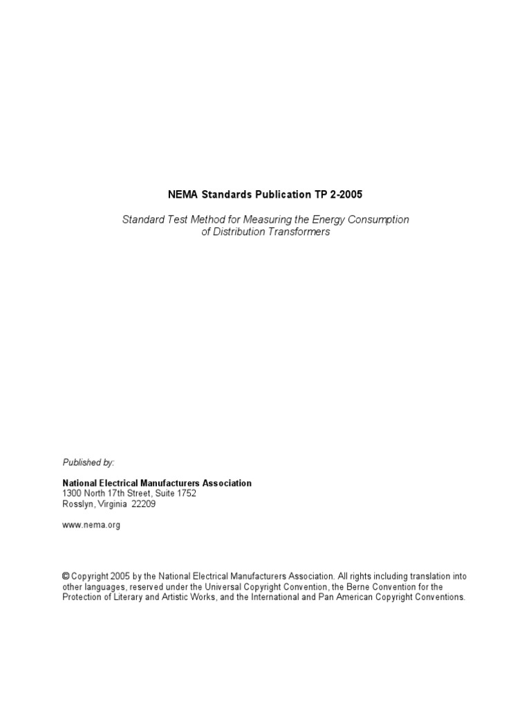 Nema TP2 PDF | PDF | Transformer | Electrical Resistance And Conductance
