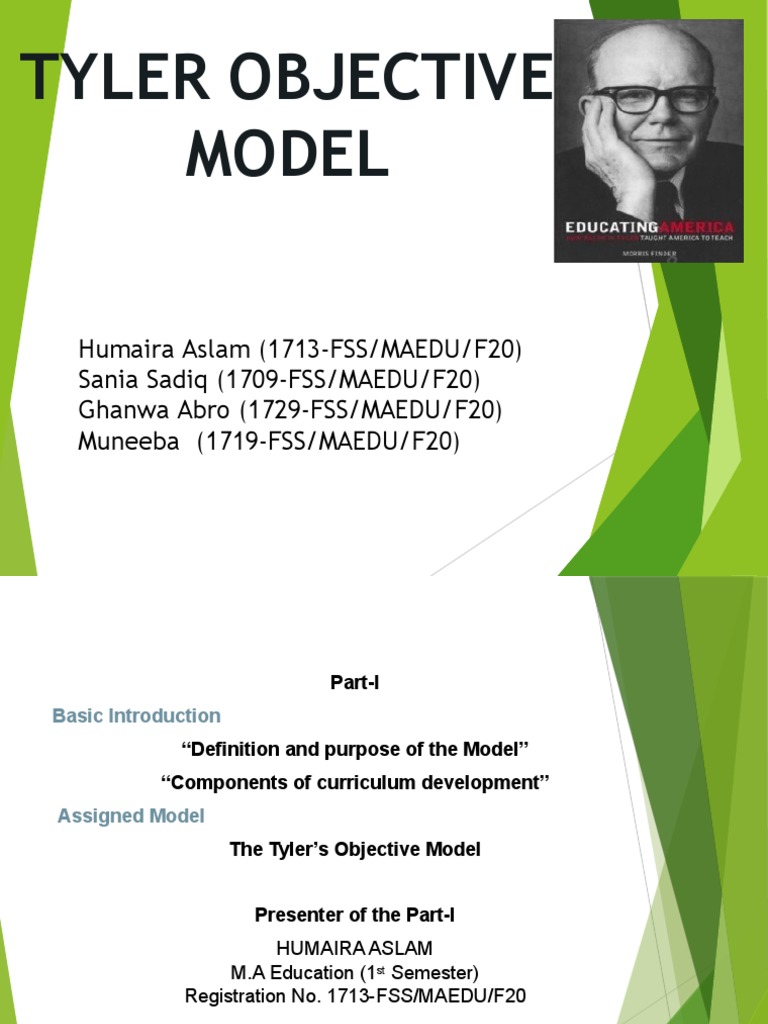 Tyler Objective Model | PDF | Curriculum | Education Theory
