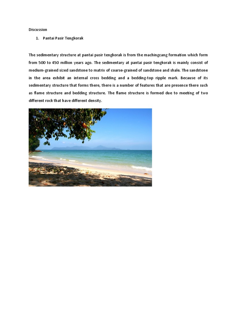 Sedimentary Features of Pasir Tengkorak | PDF