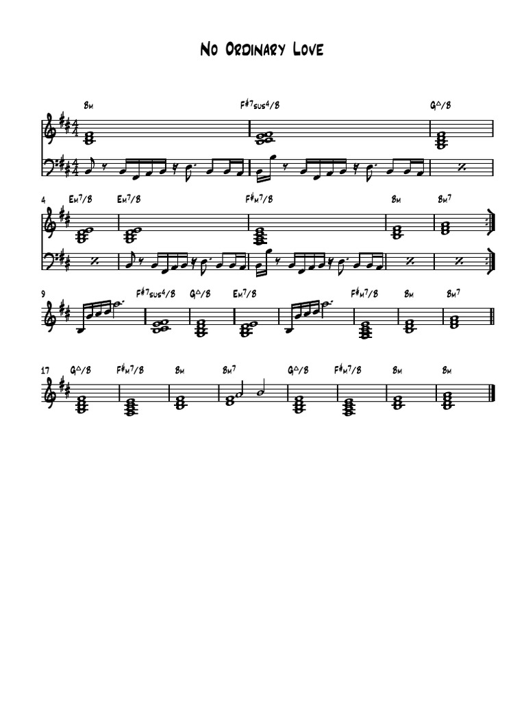 No Ordinary Love - Full Score | PDF