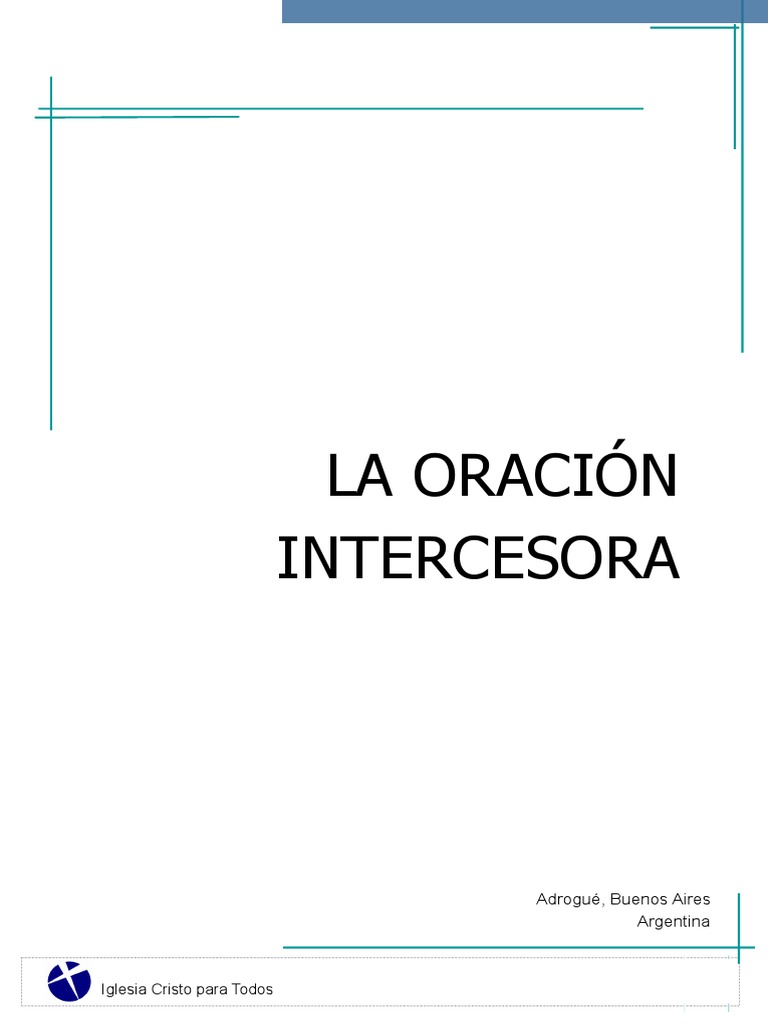 La Oración Intercesora | PDF | Oración | Jesús