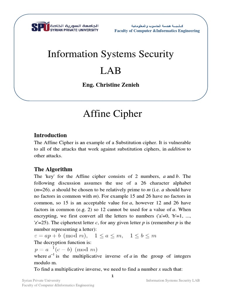 Information Systems Security LAB Information Systems Security LAB ...