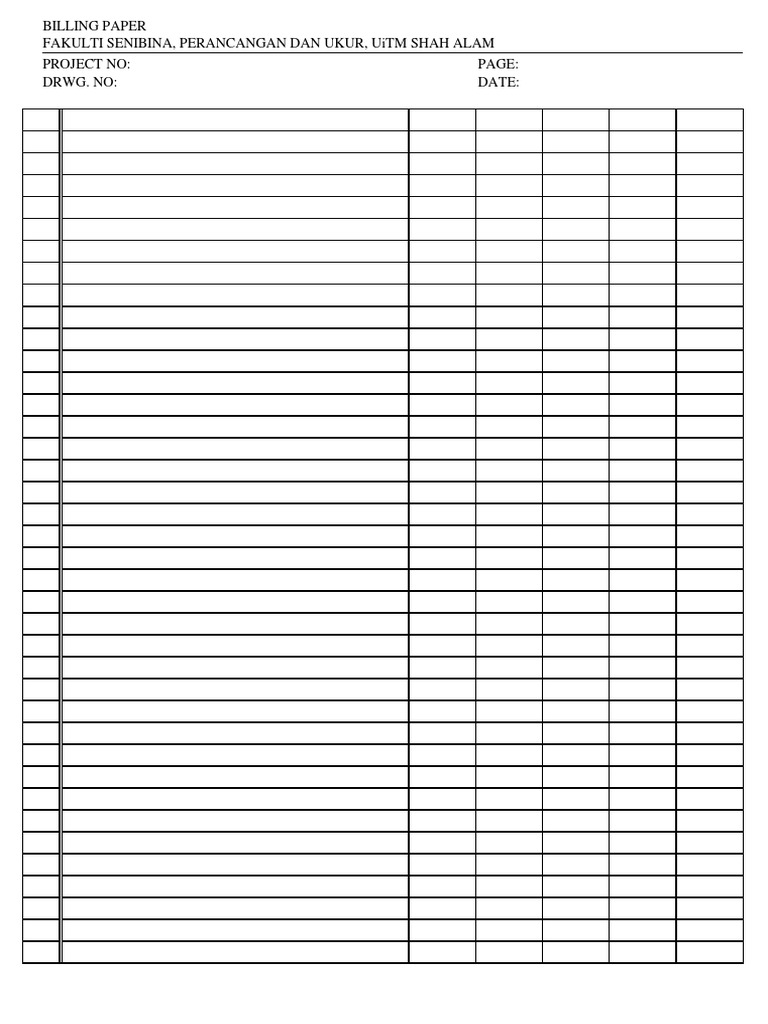 Measurement - Billing Paper PDF | PDF