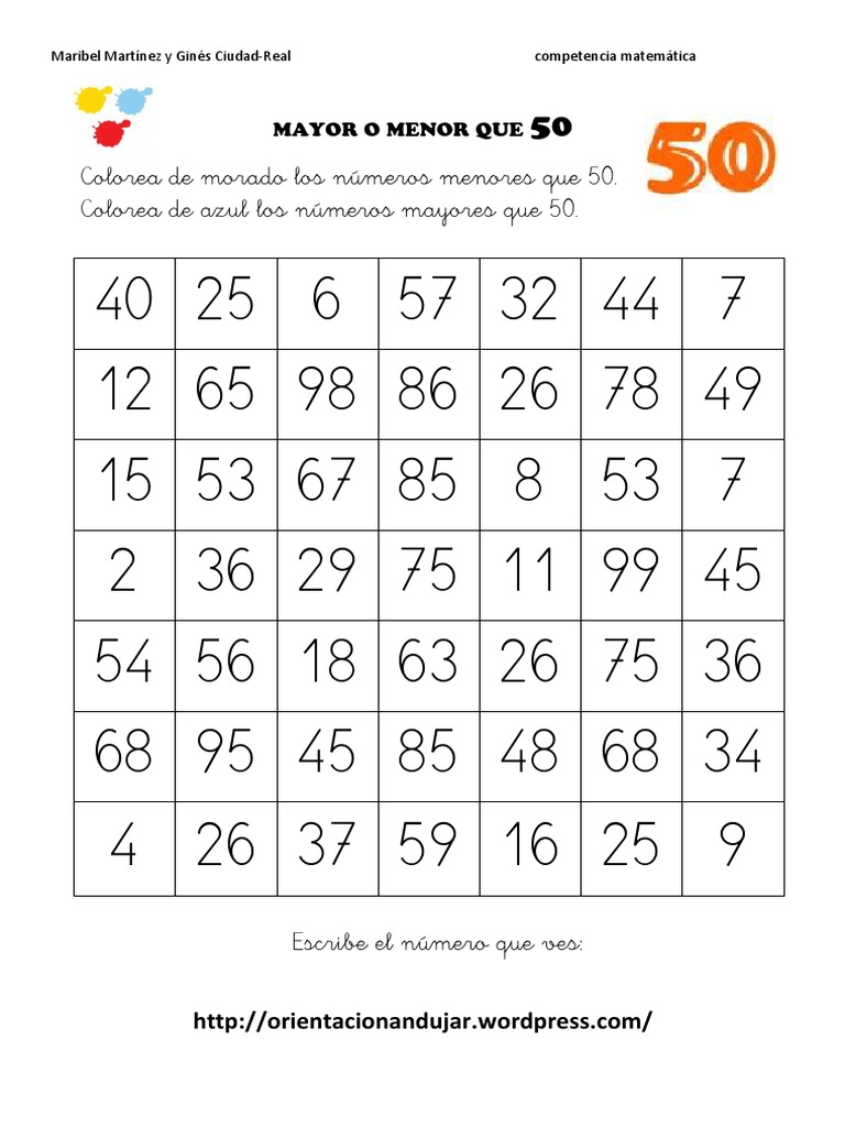 Mayor Menor Que 50 PDF | PDF
