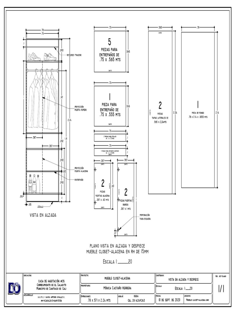 Mueble Closet-Alacena-Despiece | PDF