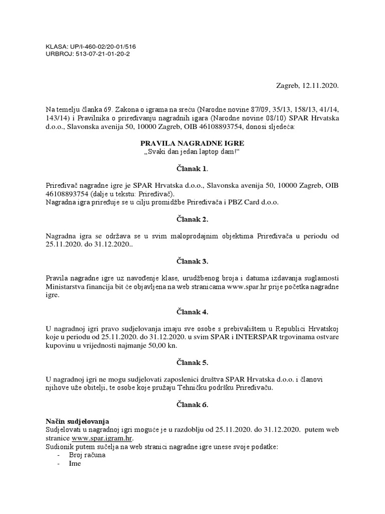 Pravila v2 PDF | PDF