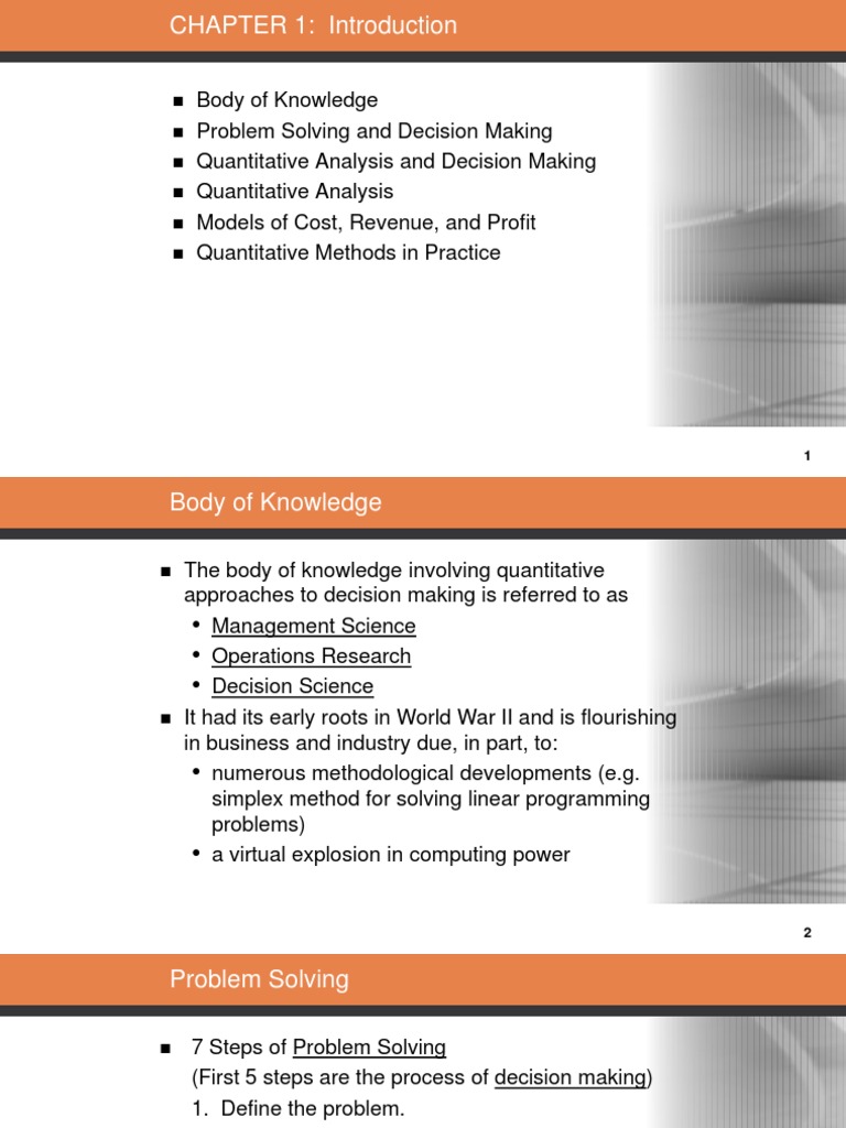 QM Mid Term PPT's Merged PDF | PDF | Linear Programming | Mathematical Optimization