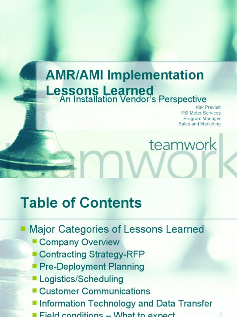 AMI Deployment Lessons Learned | PDF | Business | Computing