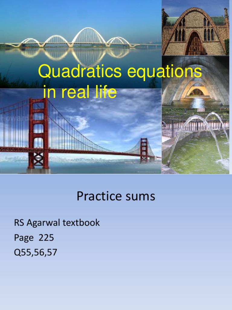 Real-Life Quadratic Equations Practice | PDF