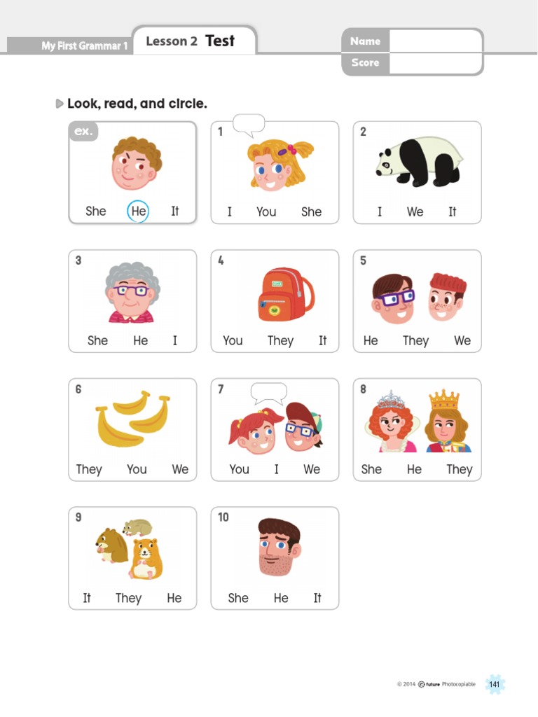 Look, Read, and Circle.: Lesson 2 | PDF