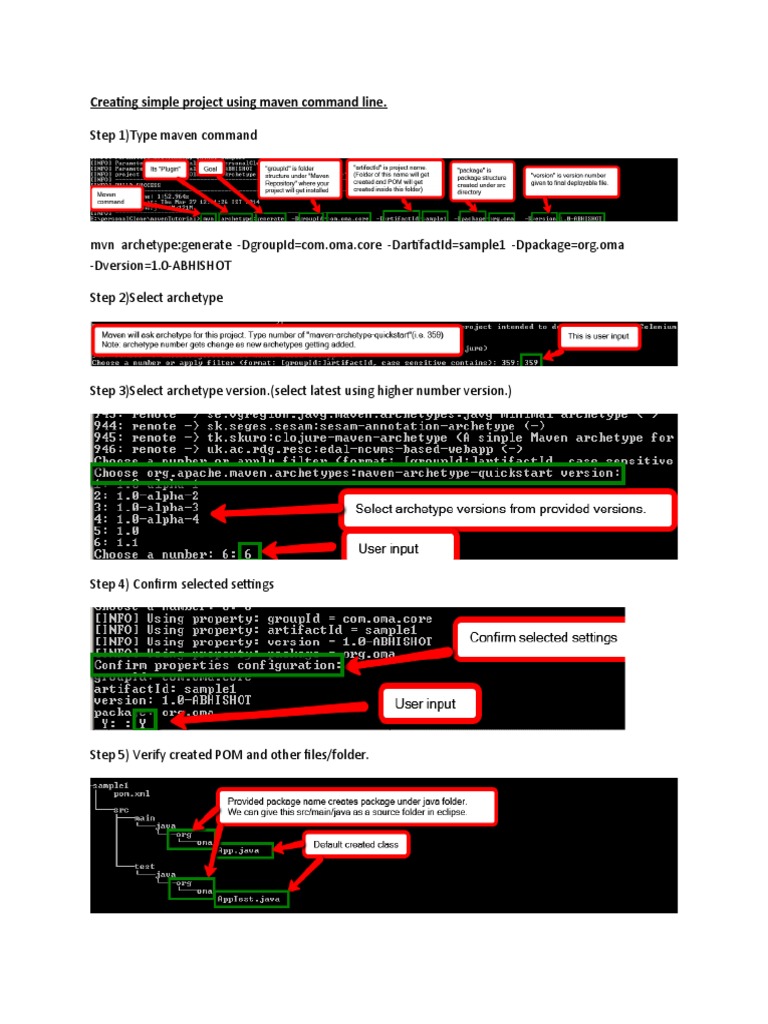 Creating Simple Project Using Maven Command Line Pdf Java Platform Computing Platforms