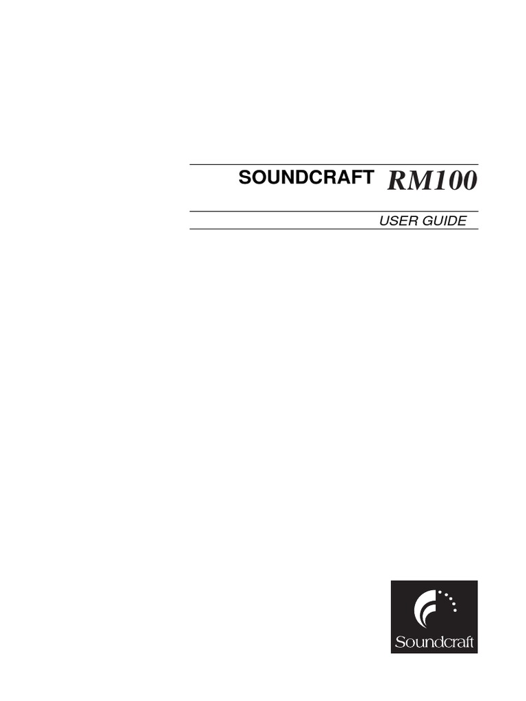 User Guide for the Soundcraft RM100 Radio Console | PDF | Amplifier ...