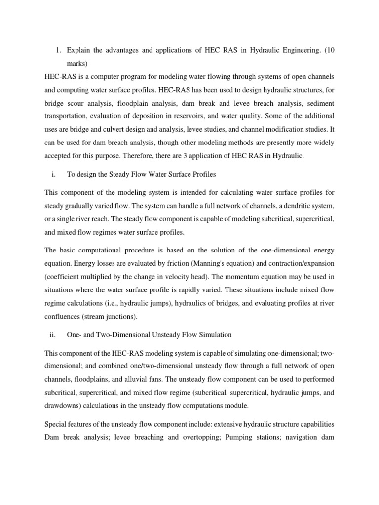 The Advantages and Applications of HEC-RAS in Hydraulic Engineering ...
