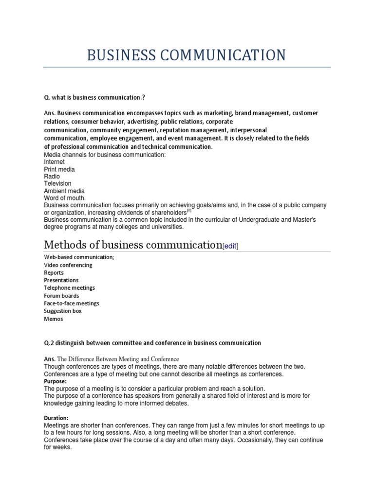 Business Communication | PDF