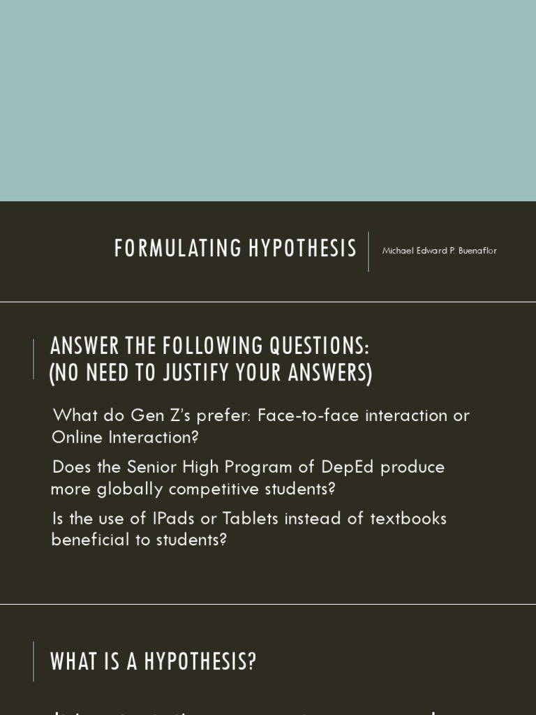 Research Hypothesis Pdf Pdf Hypothesis Statistical Hypothesis Testing