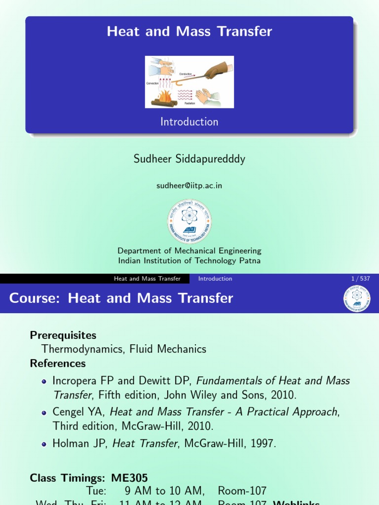 Heat Transfer 01 Introduction | PDF | Heat | Heat Transfer