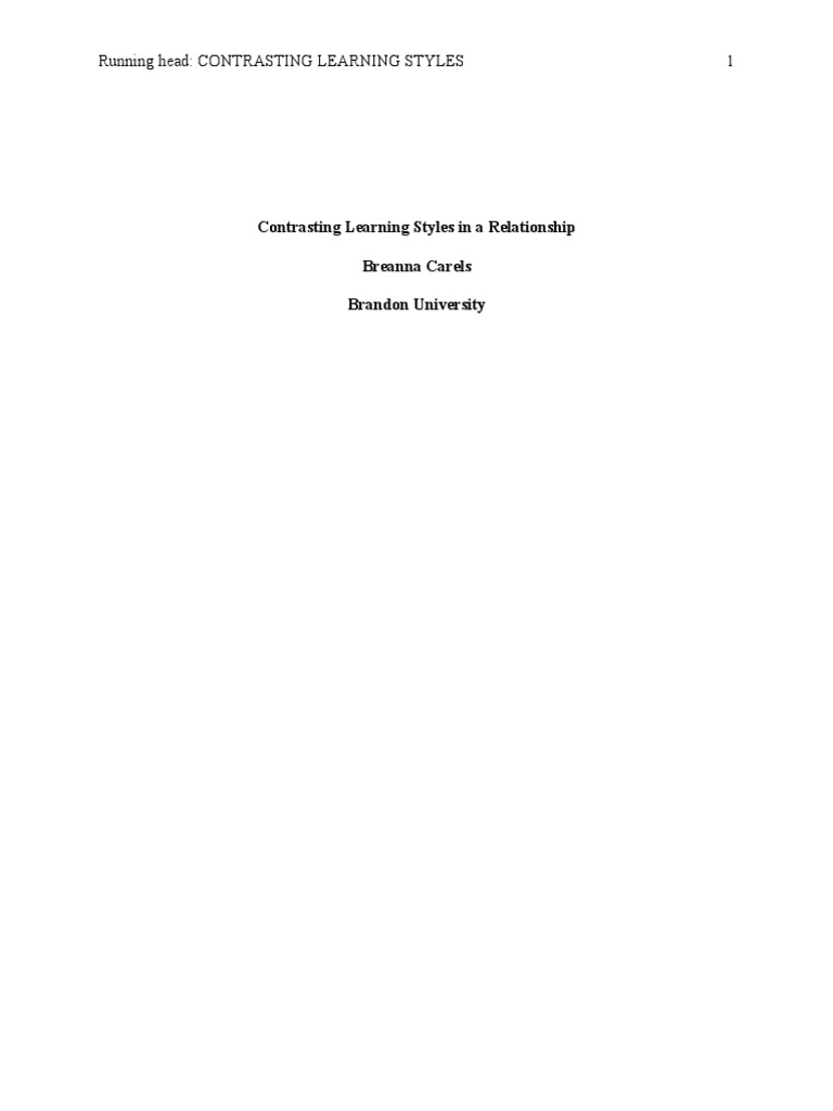 Case Study | PDF | Learning Styles | Education Theory