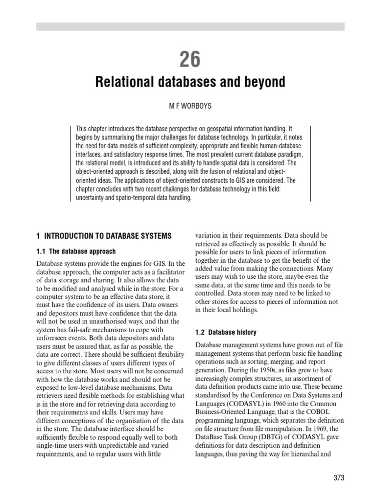 Relational Databases and Beyond | PDF | Databases | Relational Database