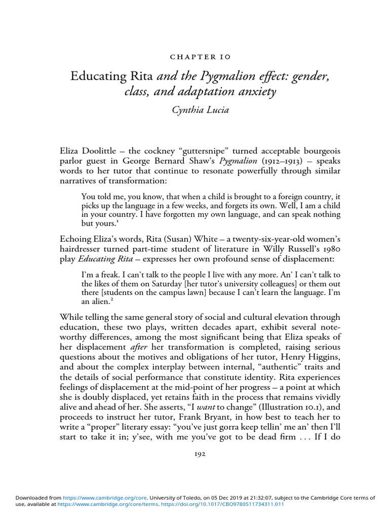 Analyzing the Themes of Transformation and Gender Dynamics in Educating ...